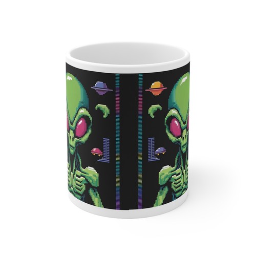 Retro 90s Alien Ceramic Mug 11oz custom sci fi art | eBay