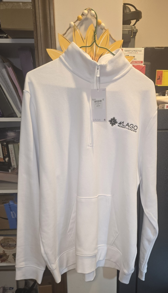 Women's/Ladies Nike 1/2 Zip Jacket, White, De Lago Resort Casino Logo ...