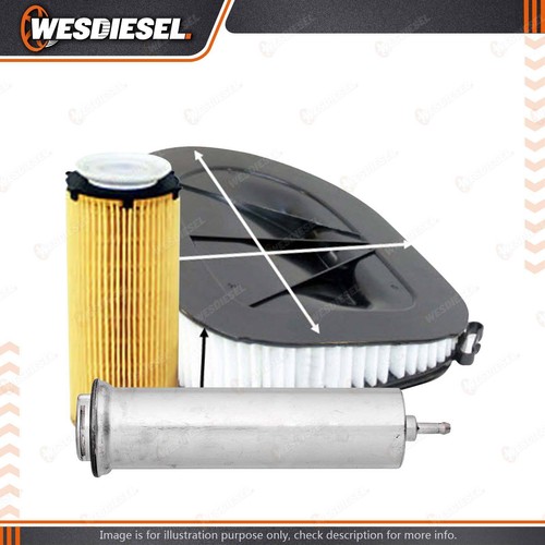 Wesfil Oil Air Fuel Filter Service Kit fits BMW X5 E70 X6 E71 3.0L TDi ...