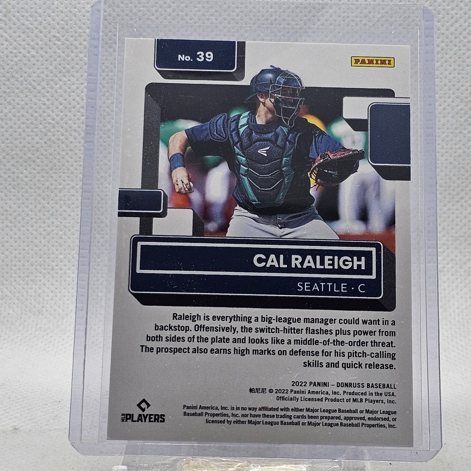 2022 Panini Donruss Baseball Cal Raleigh Red Parallel Rated Rookie ...