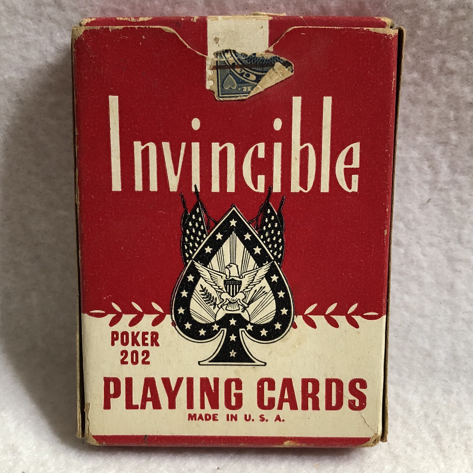 INVINCIBLE 202 LINEN FINISH Playing Cards Poker Deck NO JOKERS Tax ...