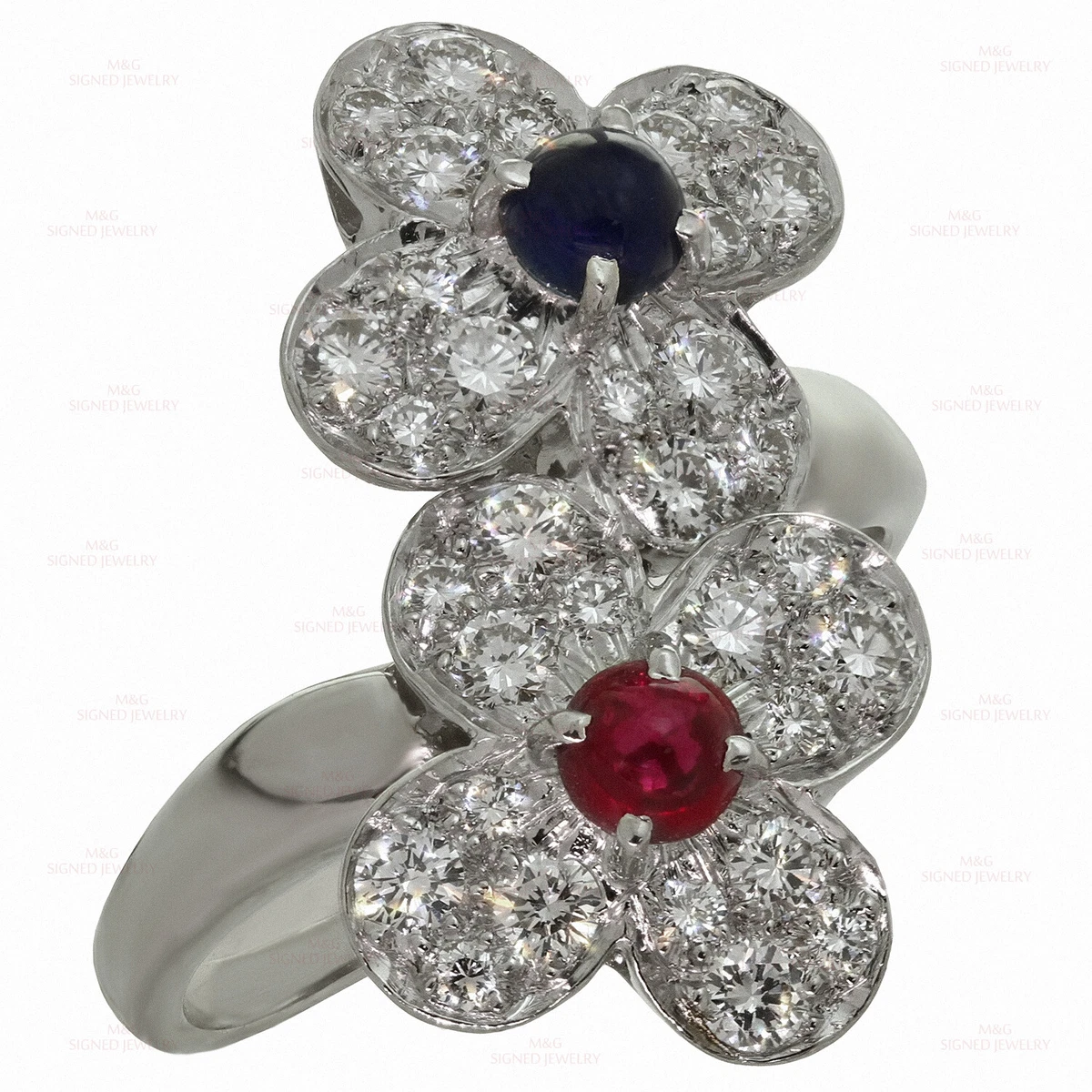 Van Cleef Double Flower Ring | Best Flower Site