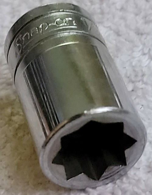 Snap-on Tools 1/2 Drive 1/2" Shallow Socket 8 Point SW416 Double Square ...
