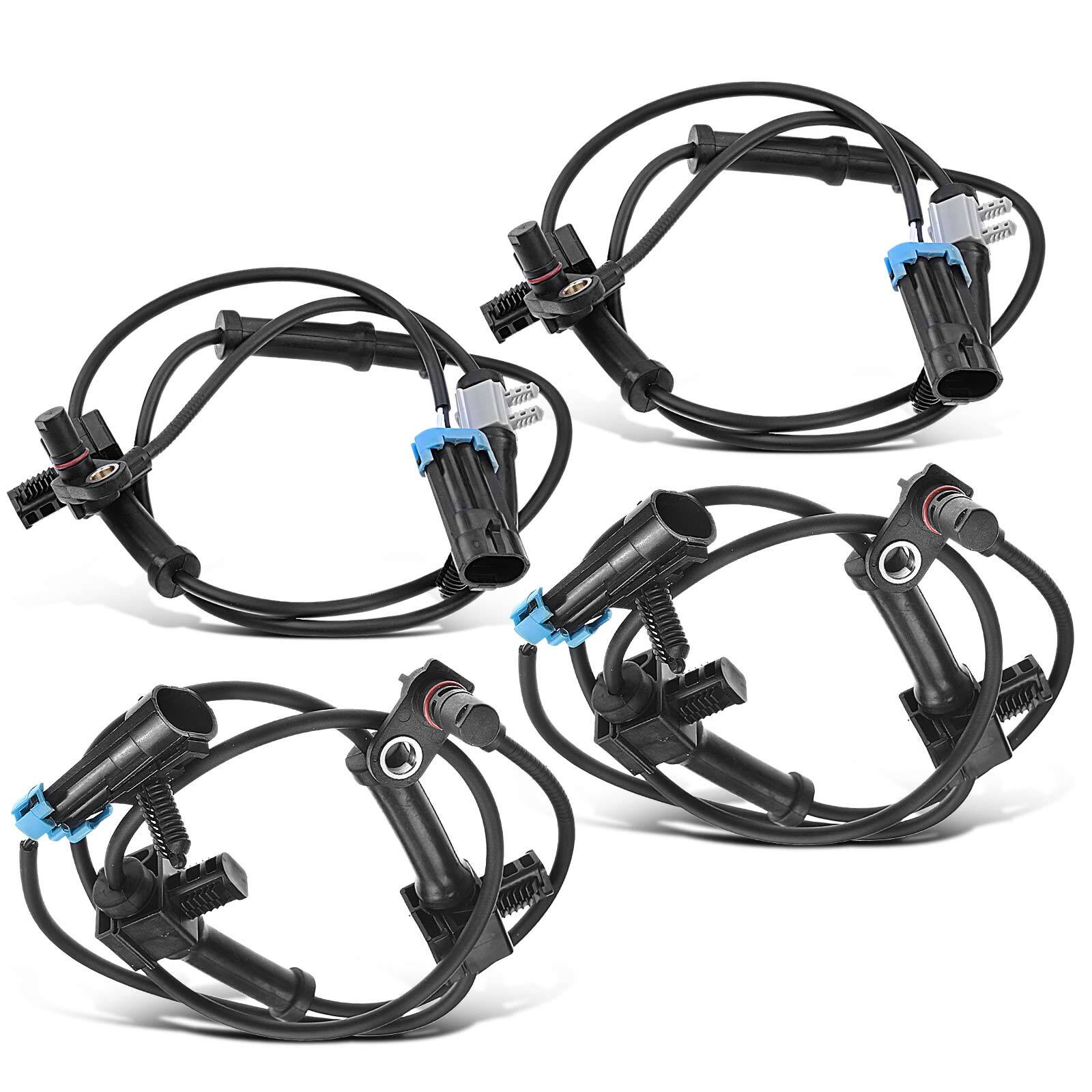 4x Front & Rear Left & Right ABS Wheel Speed Sensor for Hummer H3 2006 ...