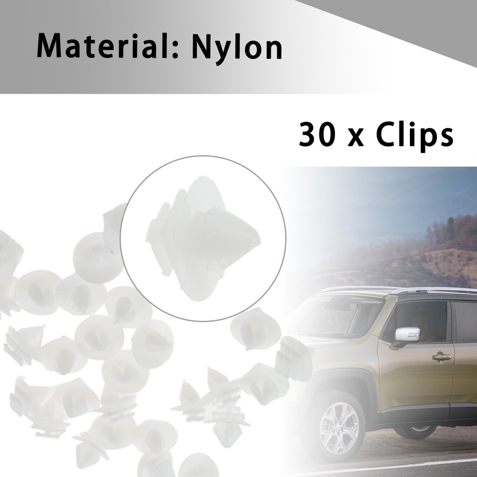 30x Rear Door Body Side Molding Retainers for Jeep Renegader 2015-2018 ...