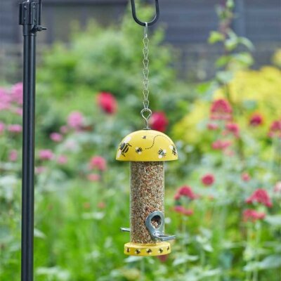 Hanging Bright Ceramic Bees Seed Or Peanut Garden Bird Feeder Flamboya ...