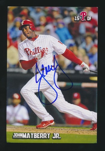 2012 Philadelphia Phillies Photocards -JOHN MAYBERRY Jr. *Autographed ...