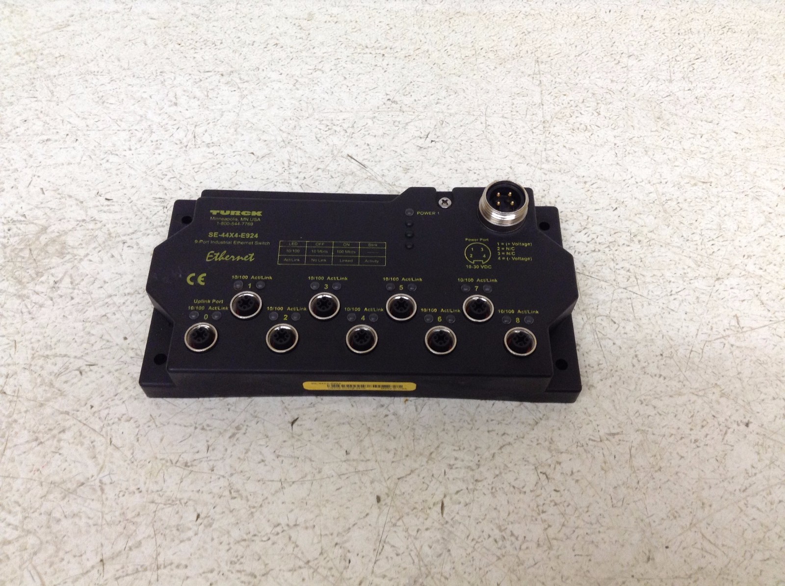 Turck SE-44X4-E924 9 Port Industrial Ethernet Switch SE44X4E924 (TSC ...