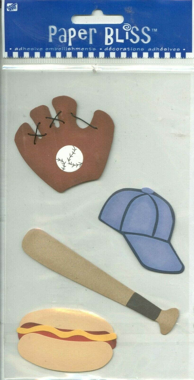 Baseball Game Bat Glove Hat Hot Dog Ball Ballgame Team Paper Bliss ...