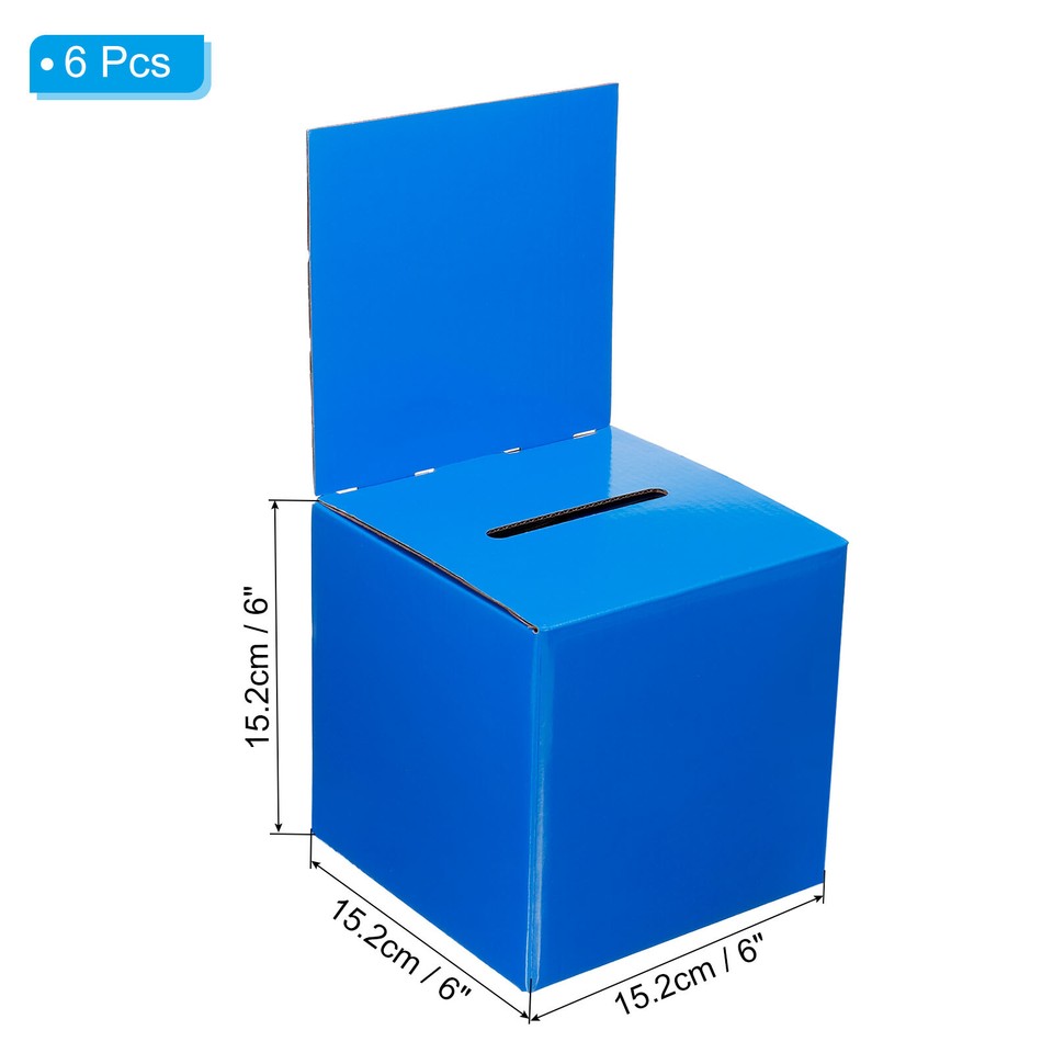 6Pcs Ballot Box Raffle Box with Removable Header Board Suggestion Box ...