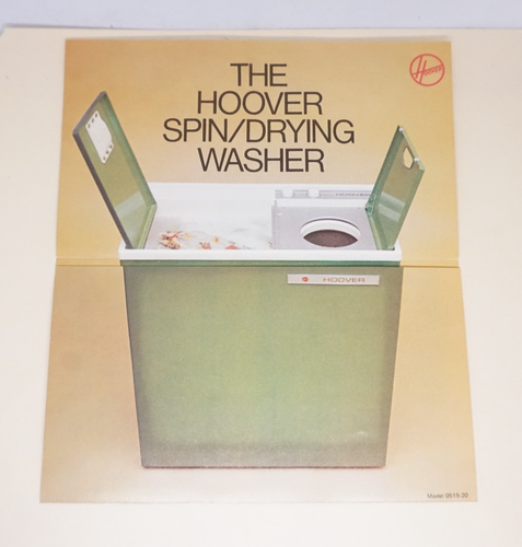 1960's Hoover Automatic Spin/Drying Washer Fold Out Brochure | eBay