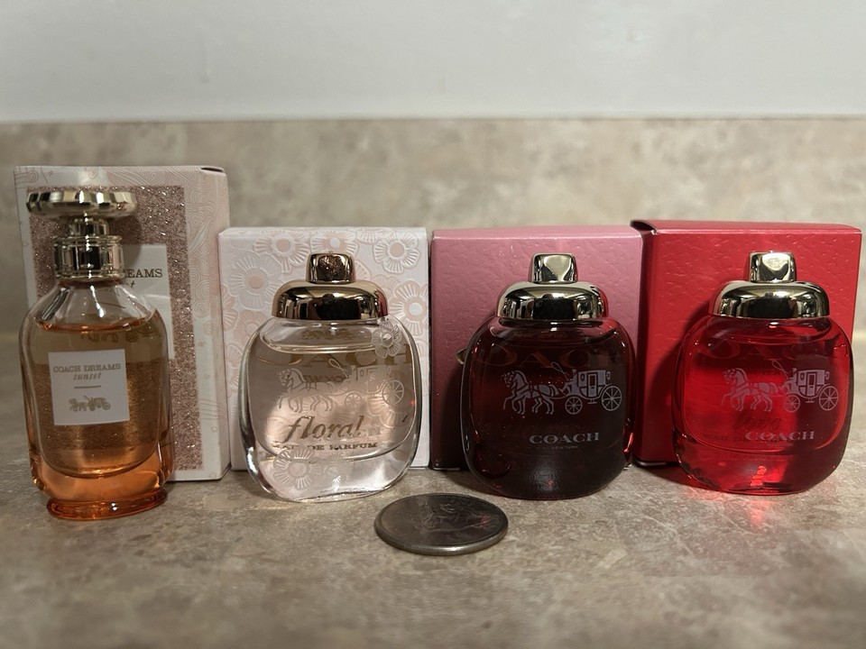 Coach 4 Mini Collection Floral, Love, Wild Rose & Sunset / Splash | eBay