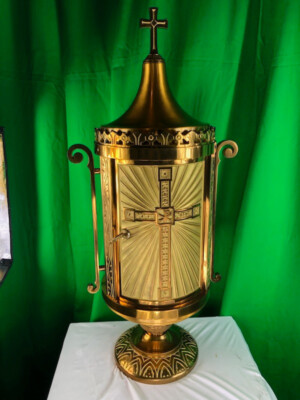 Nice Traditional Bronze Catholic Church Tabernacle, Repository, 30 3/4 ...