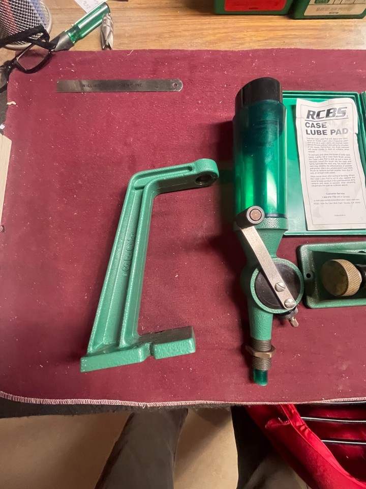rcbs powder measure stand case trimmer lube pad | eBay