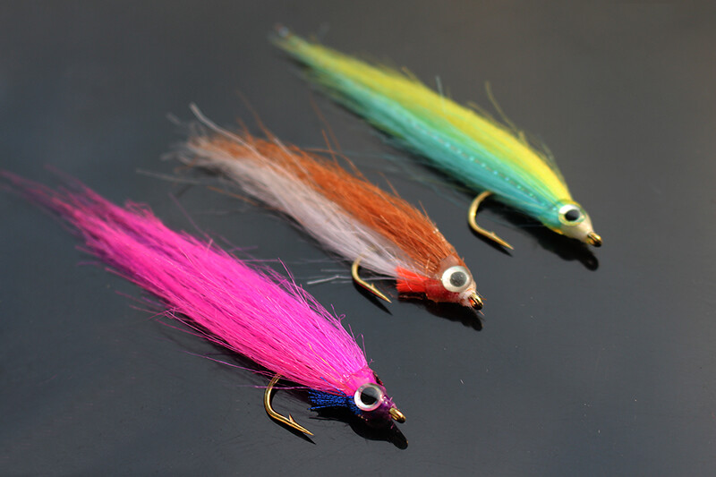 12 pcs 3 colors Polar Fry Slowly Sinking Salmon Trout Minnow Fly ...
