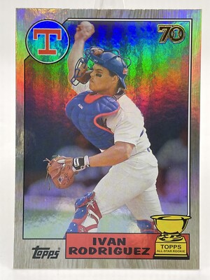 2021 Topps All-Star Rookie Cup Ivan Rodriguez #85 Rainbow Foil Rangers ...
