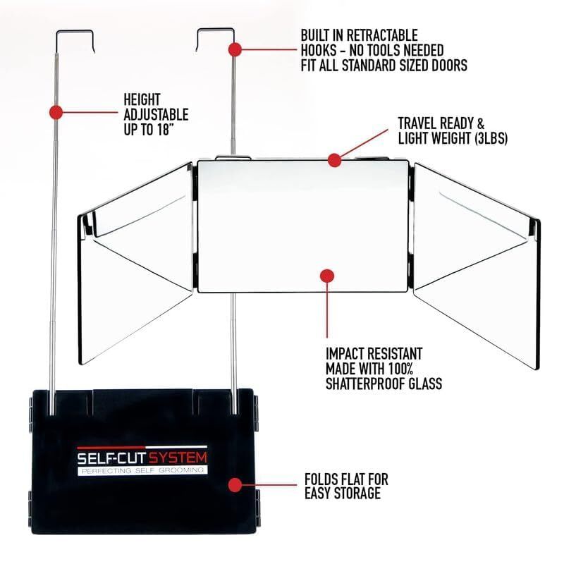 Self-cut System Travel Version Three Way Mirror for sale online | eBay