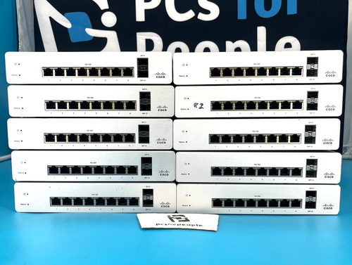 *LOT 10 Cisco Meraki MS220-8P-HW 8 Port Desktop Ethernet Switch FREE ...