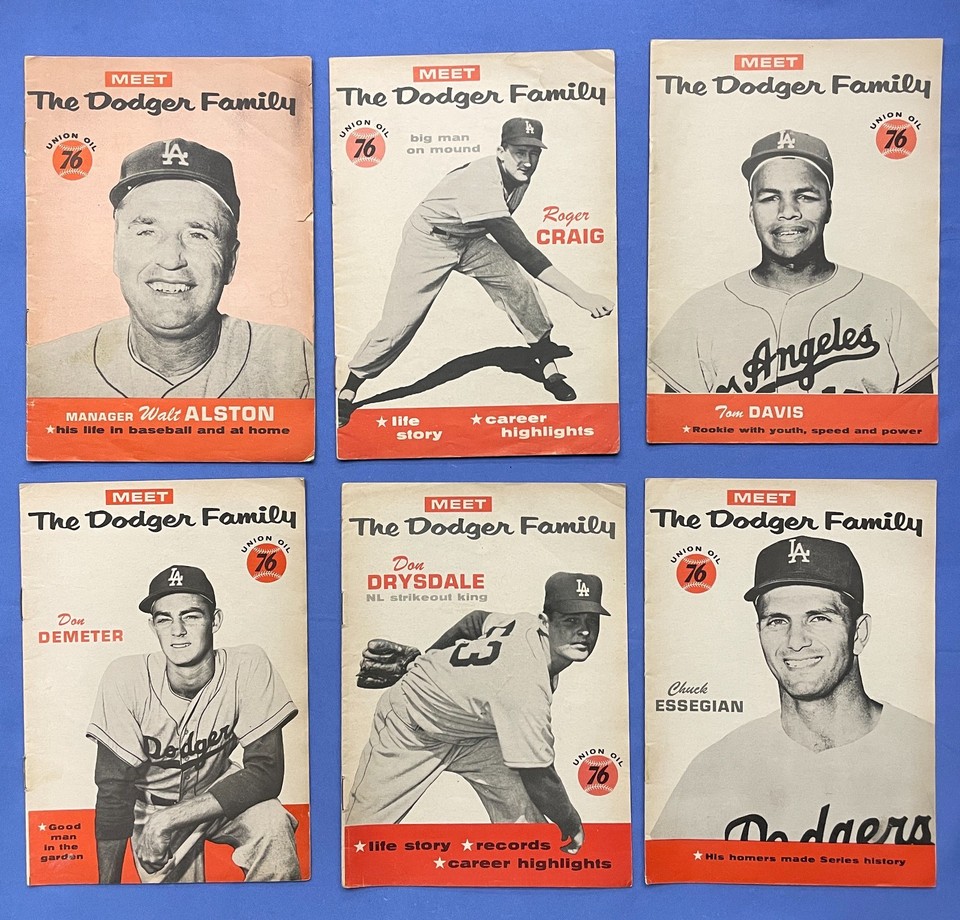 Los Angeles DODGERS 1960 Union Oil Meet the Dodger Family 22 of 23 Set ...