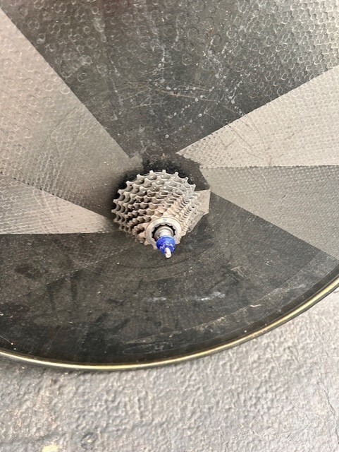 Zipp Disc Carbon Rear Wheel - 10 SPD - Tubular Rim Brake 700c Dimpled ...