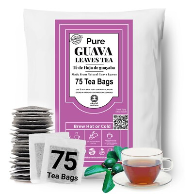 75 Premium Guava Tea Bags, Guava Leaves Tea, Te De Hojas De Guayaba ...