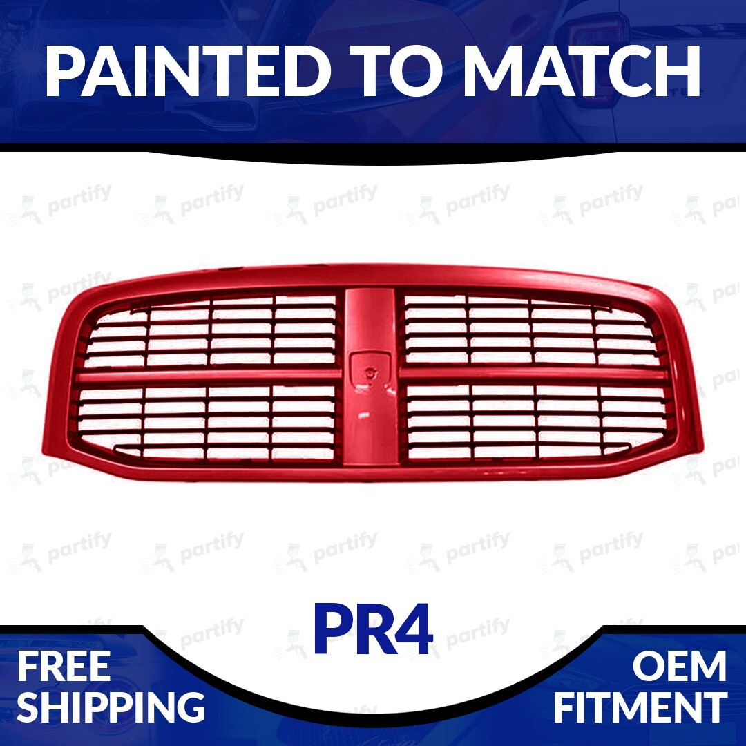 NEW Painted PR4 Flame Red Grille For 2006 2007 2008 Dodge RAM 1500 ...