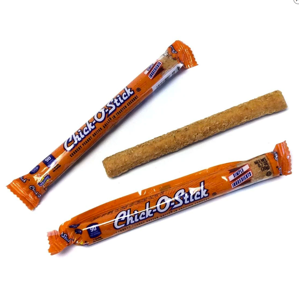 Chick O Stick Candy Bars | 8 Pack | Crunchy Peanut Butter Rolled In ...