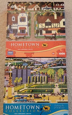 Lot 2 Hometown Collection 1000 Piece Jigsaw Puzzle Mega Puzzles Used ...