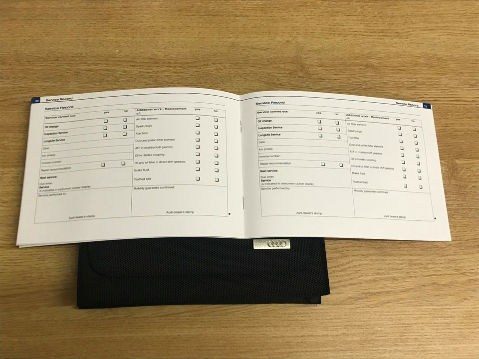 AUDI SERVICE BOOK GENUINE BRAND NEW FOR ALL MODELS PETROL AND DIESEL A3 ...