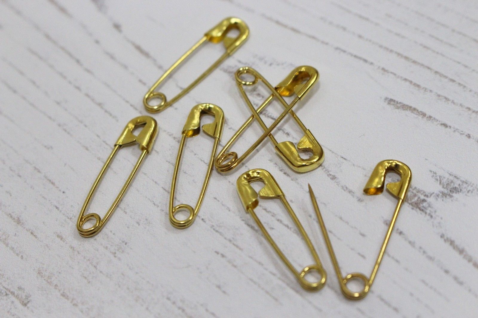 Premium Quality Pure Solid Brass Safety Pins in 5 Sizes Small to Large ...