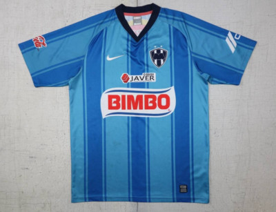 2008/09 Rayados Monterrey Nike Soccer Jersey - Size L Blue Authentic | eBay