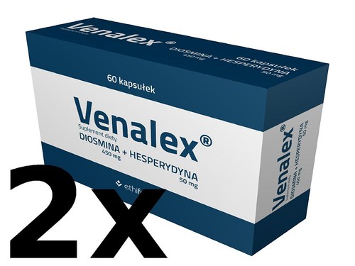 2x Venalex- Diosmin 450 mg + Hesperidin 50 mg 120 Kapseln für 60 Tage ...