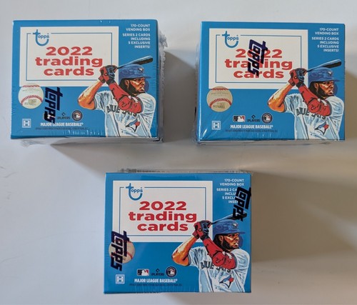 (LOT OF 3) FACTORY SEALED 2022 TOPPS SERIES 2 BASEBALL VENDING HOBBY ...