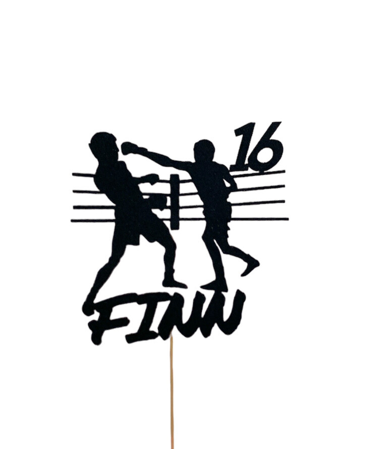 Personalised Boxing Ring Boxer Cake Topper Birthday Add Any Name & Age ...