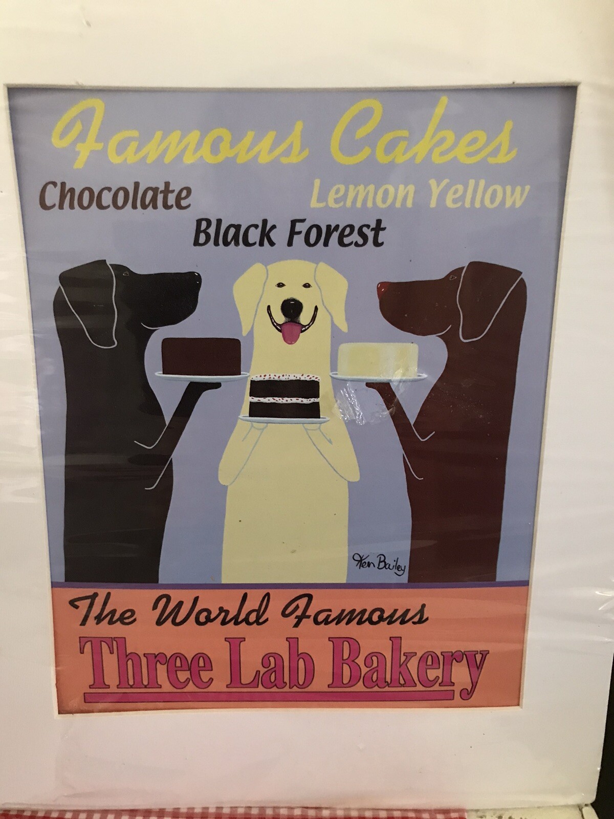 THREE LAB BAKERY MATTED PRINT BY KEN BAILE, 2009 ARTWORK | eBay
