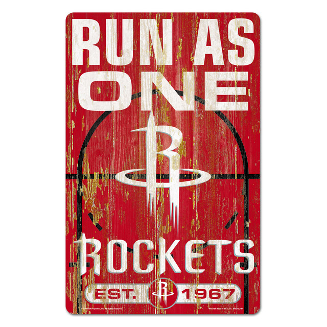 Houston Rockets Slogan Design Rustic Wooden Team Sign NBA Basketball | eBay