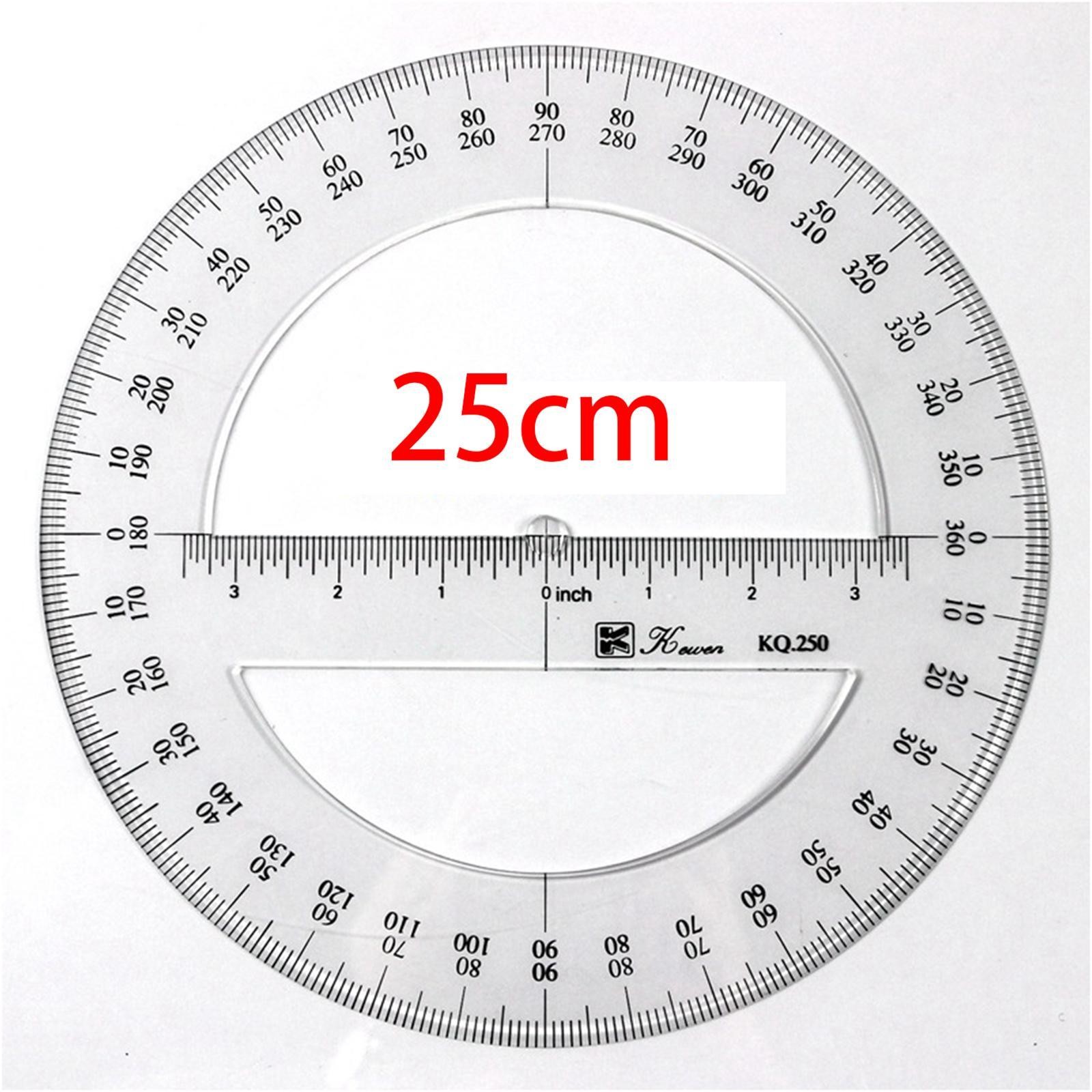 360 Degree Protractor Arm Ruler Drafting Tool for School Measuring ...