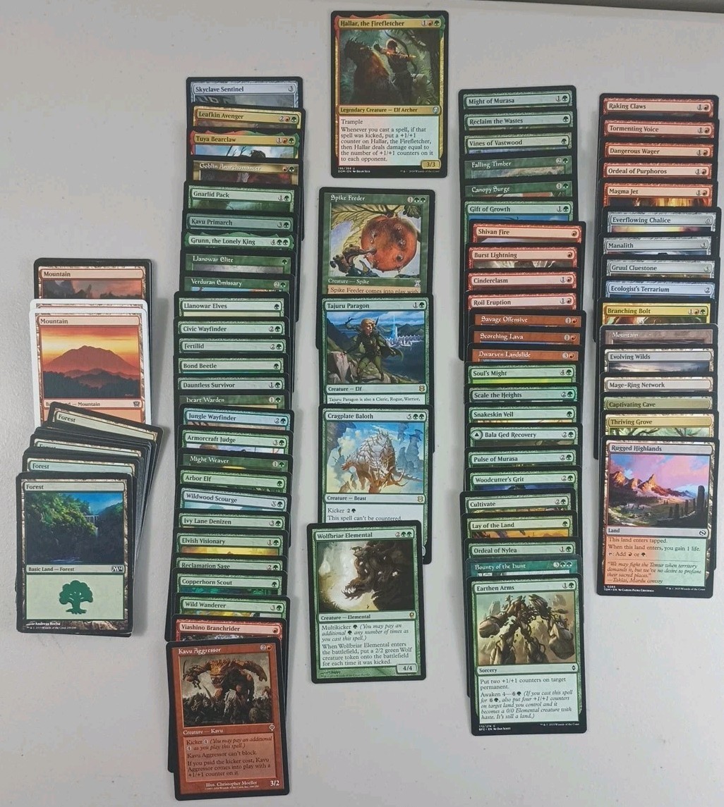 Magic 100 Commander Deck Hallar Kicker Elves Gruul Agro MTG Ready To ...