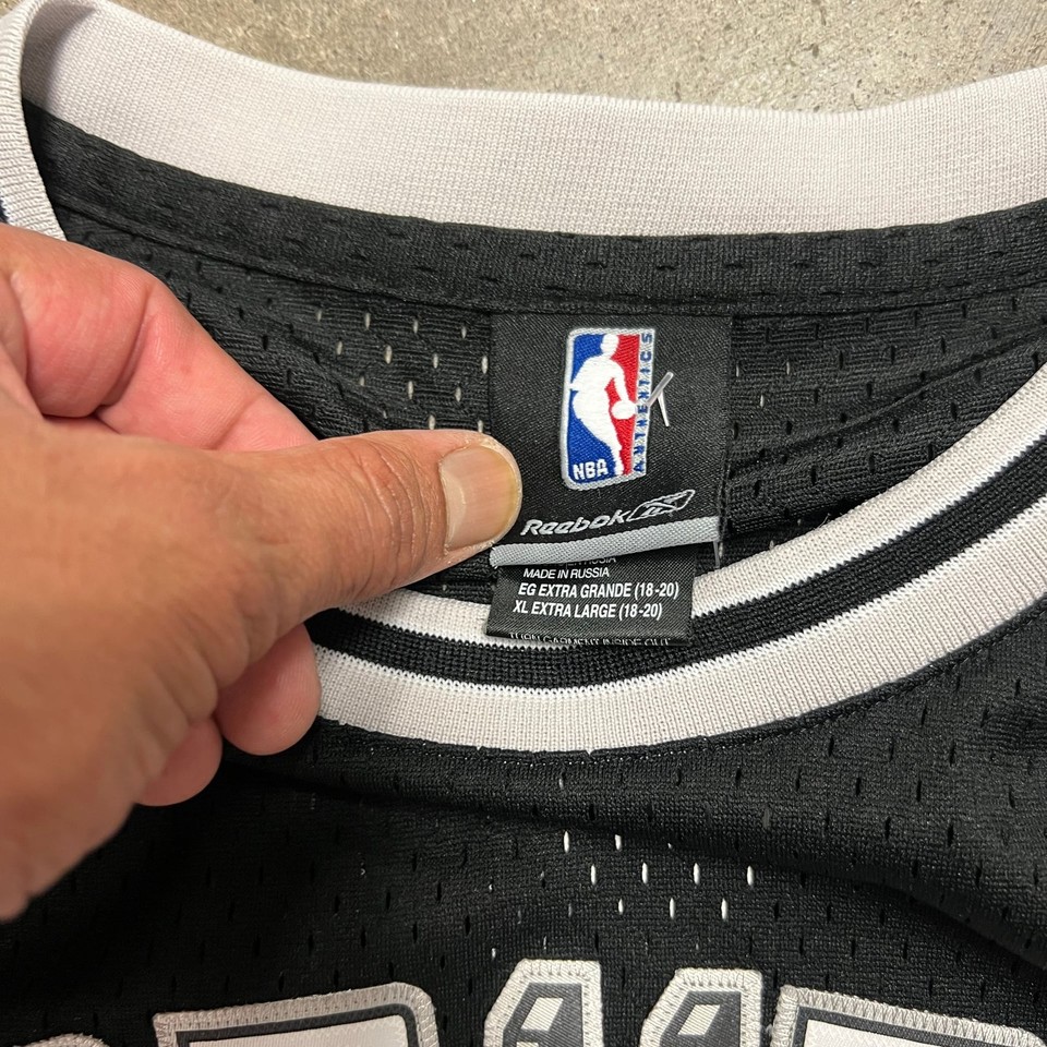 Manu Ginobili San Antonio SPURS Basketball Jersey (2XL) BLACK and WHITE ...