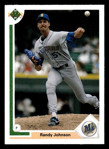 1991 Upper Deck Randy Johnson #376b Seattle Mariners HOF HIGH GRADE ...