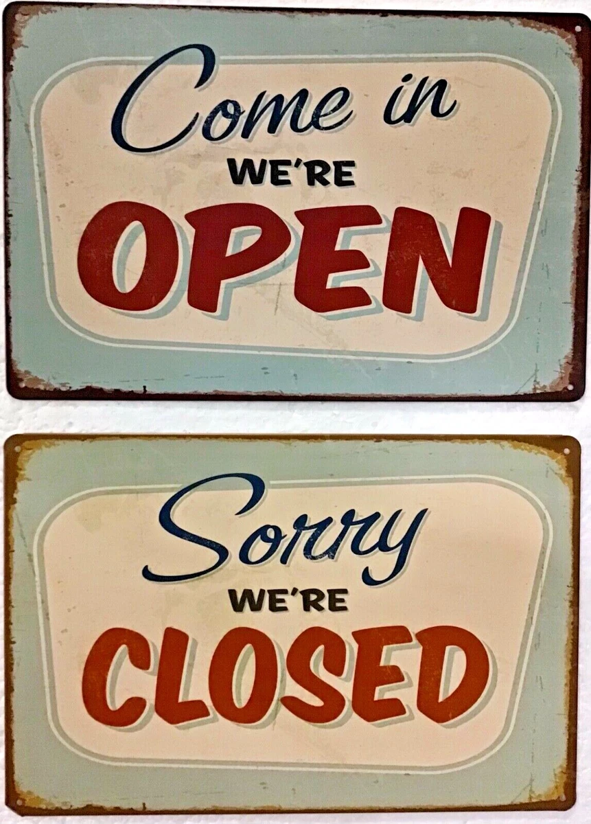 Vintage Open And Closed Signs