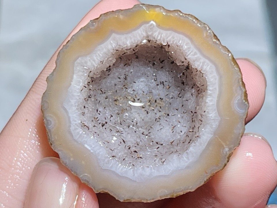 1Pair China Agate Hebei xuanhua natural Crystal Geodes collectible 35g ...