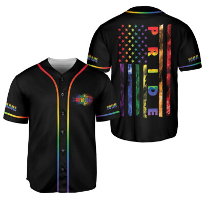Personalized Name LGBT Love is Love Pride Baseball Jersey Shirt, LGBT ...