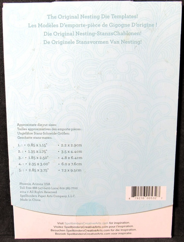 Spellbinders CLASSIC RECTANGLES LARGE Metal Dies Set of 5 | eBay