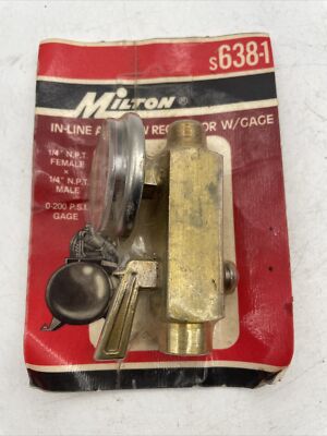 Milton s-638-1 In-Line Reg. W/Gage F.1/4"x M.1/4" - 1EA | eBay