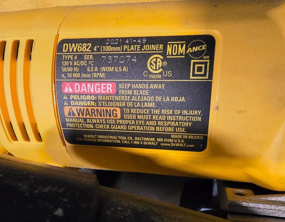 DeWalt DW682 110V TCT Corded Biscuit Jointer In Case (Joiner) | eBay UK