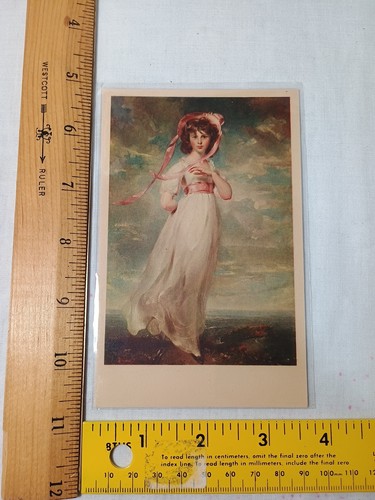 P10 Vintage Postcard Featuring the Famous Painting Pinkie By Sir Thomas ...