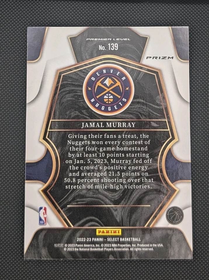 Jamal Murray 2022-23 Panini Select #139 Denver Nuggets NBA Card | eBay