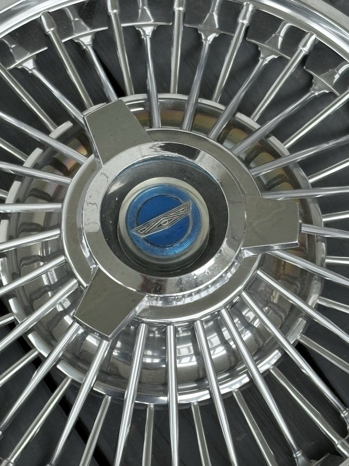 1965 1966 1967 Ford Mustang Blue Center 14" Wire Hubcap Set | eBay