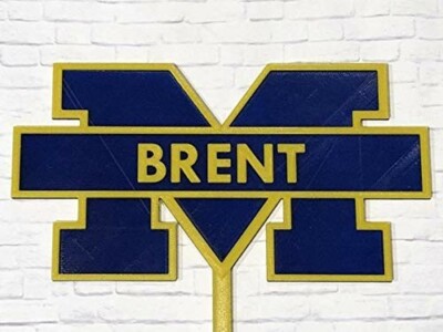 Michigan Wolverines Personalized Birthday Cake Topper | eBay